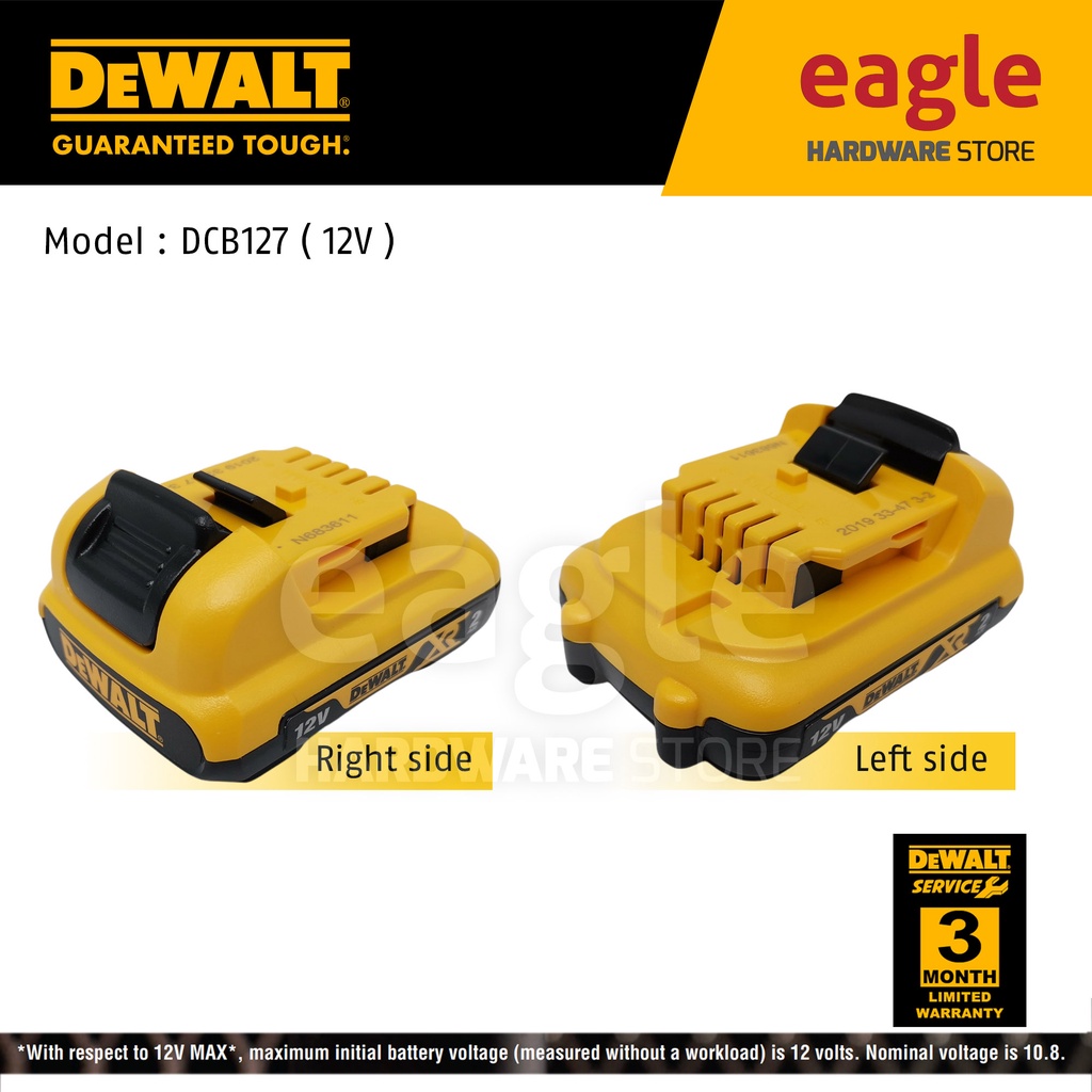 Dewalt DCB127-XJ 12V 2.0 Ah Li-Ion Battery Pack, 1pc ( DCB127 ...
