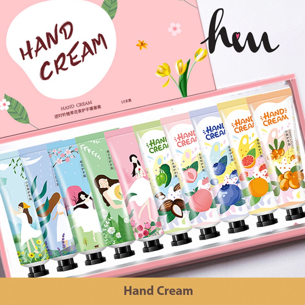 XUNFUJI Mini Hand Cream with 10 Different Flavour ( Flower & Fruity ...