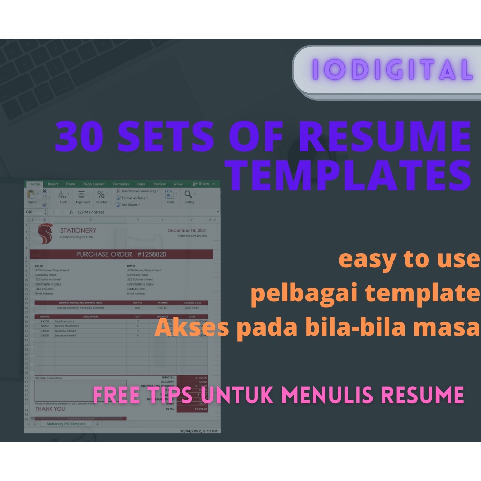 30 Resume Template Words and PowerPoint with Free Tips Menulis Resume ...