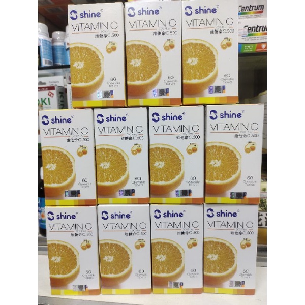 SHINE VITAMIN C 500 PLUS 60 CHEWABLE TABLETS | Shopee Malaysia