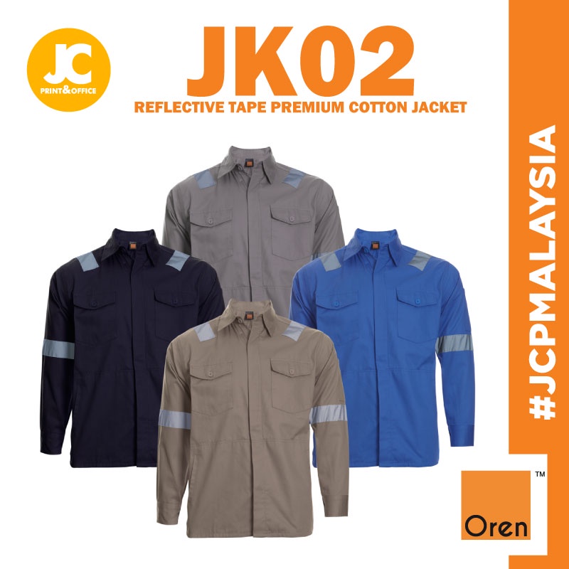 JCP x OREN SPORT Reflective Tape Premium Cotton Jacket JK02 Unisex ...