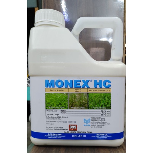 4LTR MONEX HC ANCOM MSMA 39.5%+DIURON 7.8% RACUN RUMPUT | Shopee Malaysia