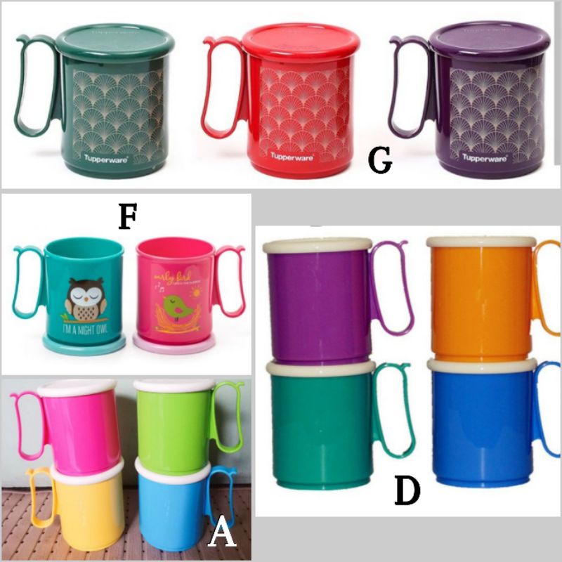 Tupperware Jumbo Mug Mugs 500ml 600ml mug terbesar paling besar gelas ...
