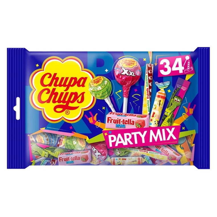 Chupa Chups Party Mix 400g/Chupa Chups Faces Flat Lollipops 35 Pack | Shopee Malaysia