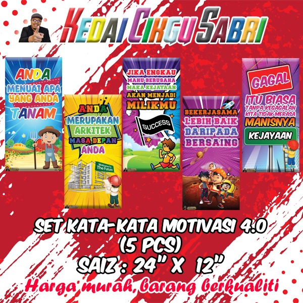 SET BANNER KATA-KATA MOTIVASI 4.0 (5 PCS/SET) | Shopee Malaysia