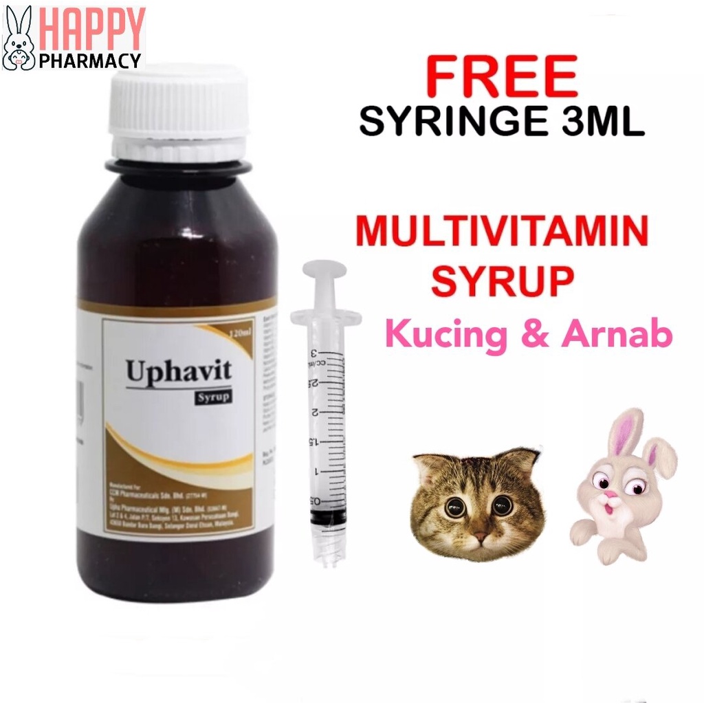 UPHAVIT MULTIVITAMIN SYRUP TAMBAH SELERA MAKAN 120ML + FREE SYRINGE 3ML ...