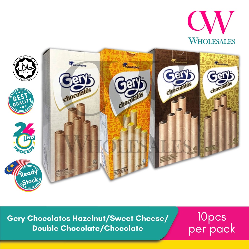 Gery Wafer Roll Chocolate Dark Chocolate Hazelnut Sweet Cheese | Shopee ...