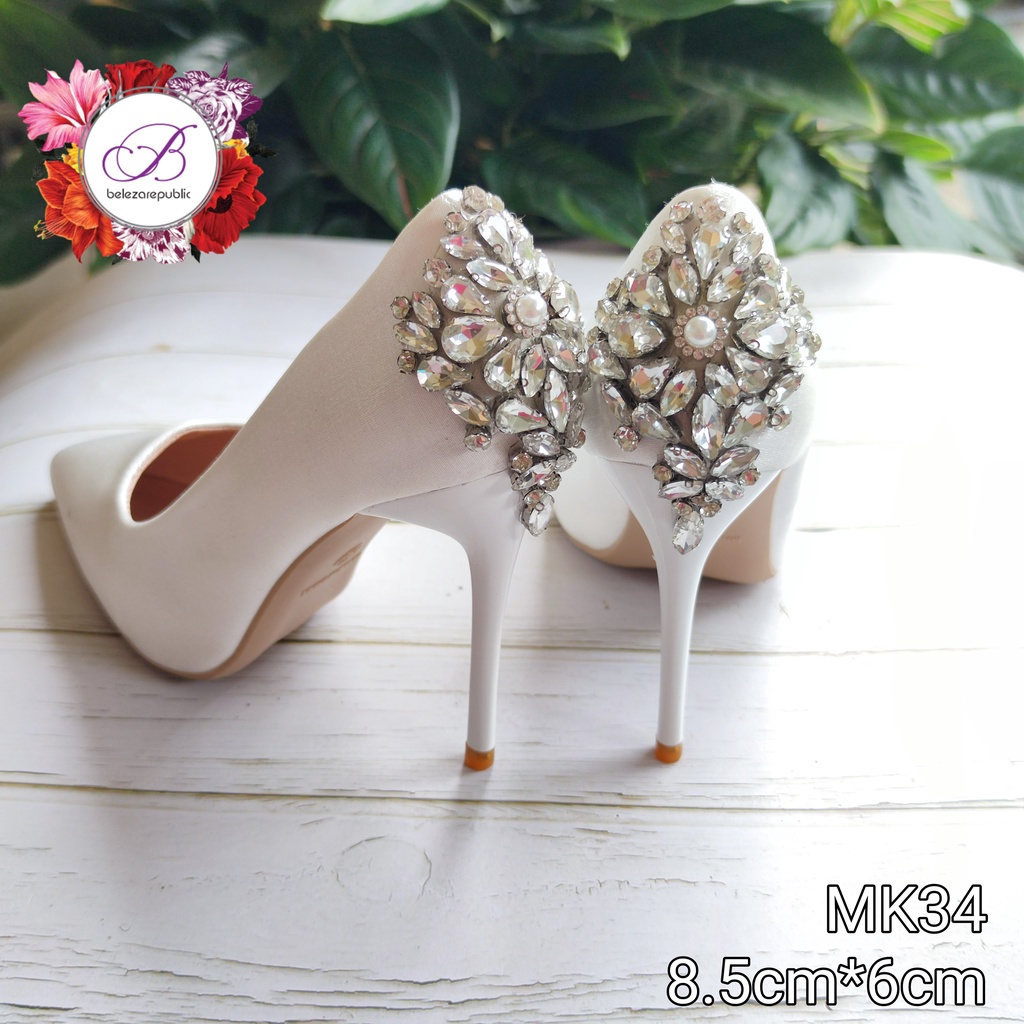 2pcs Beleza Beads Shoe Sticker Manik Kasut Tunang Nikah Kahwin Tampal ...
