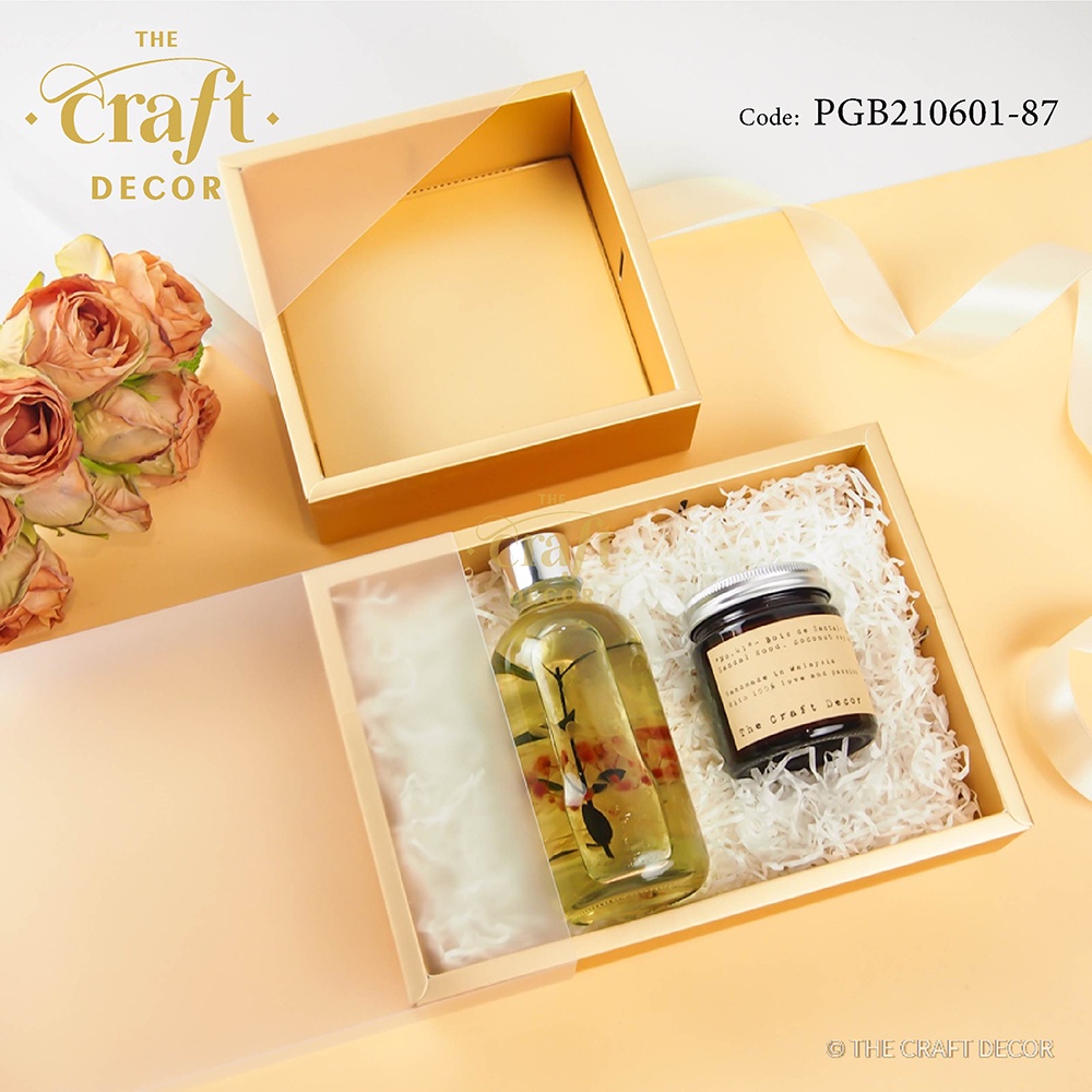 The Craft Decor Golden Gift Box With Detachable Divider | Kotak ...
