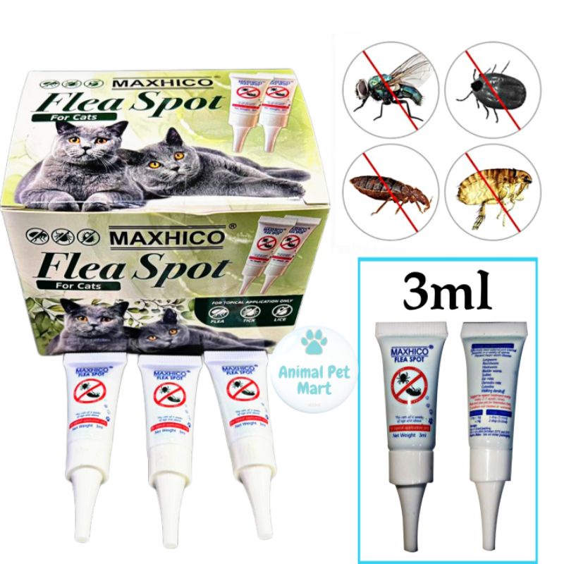 Maxhico Flea Spot for Cat Tick Lice Parasite Topical Treatment Ubat ...