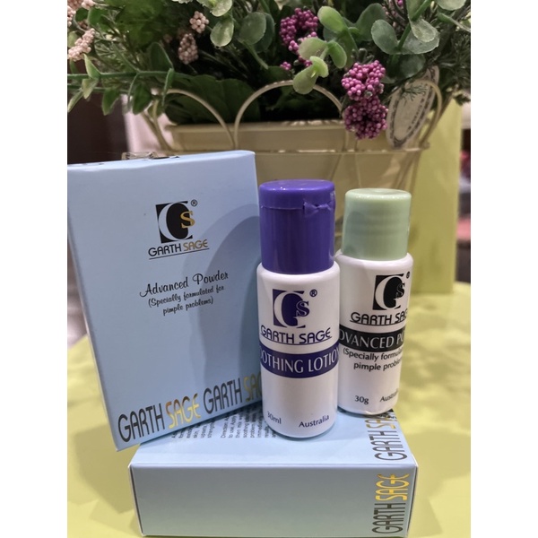 Garth Sage Advance Powder and Shooting Lotion (For pimple skin ...