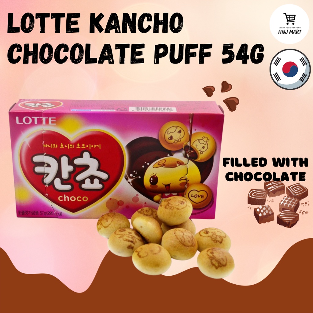 Lotte Kancho Chocolate Puff 54g | Shopee Malaysia
