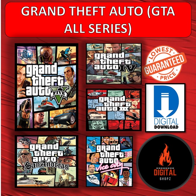 Grand Theft Auto GTA V [ ALL SERIES ] | Shopee Malaysia