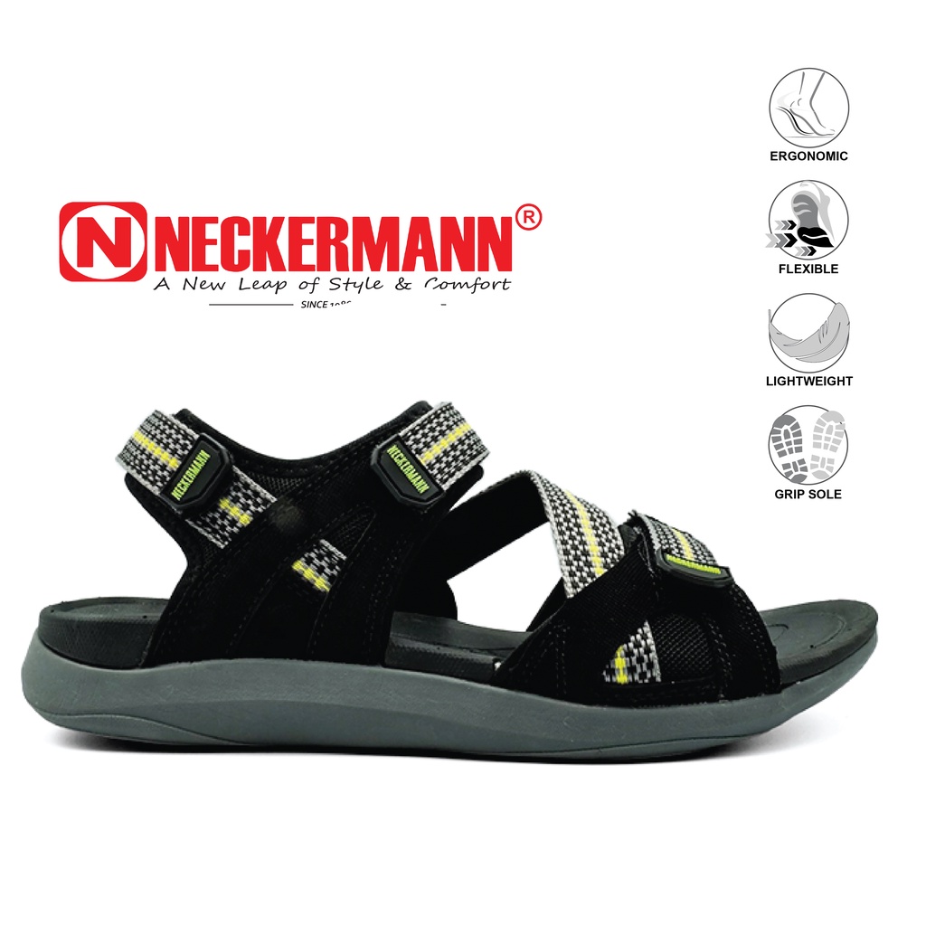 Neckermann Men's Montague Retro Series Sports Sandals - Black/Navy ...