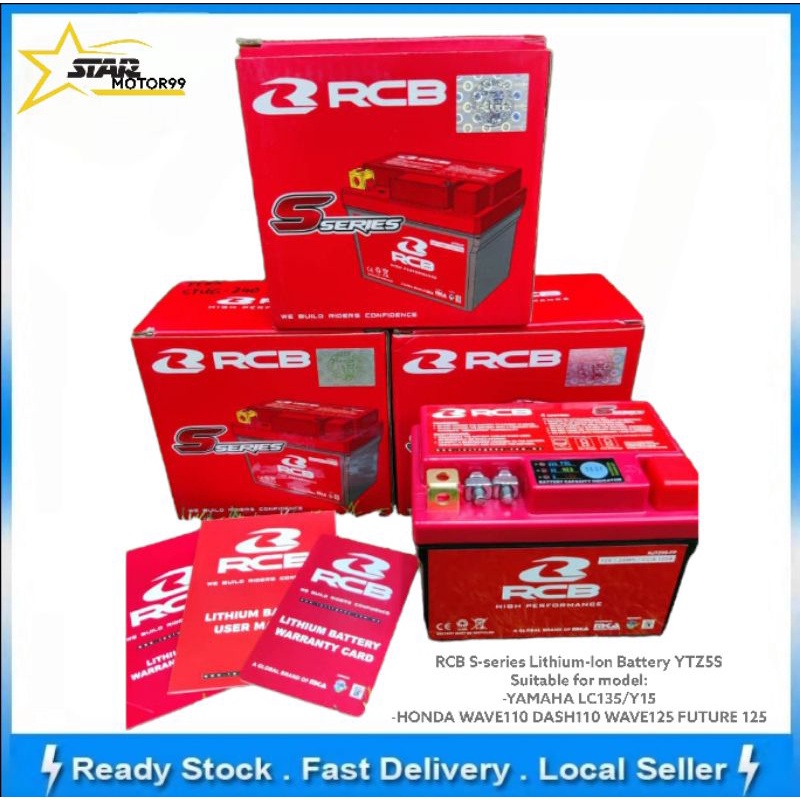 RCB S-series Lithium-Ion Battery YTZ5S LC135 Y15 Y15ZR DASH125 FUTURE ...