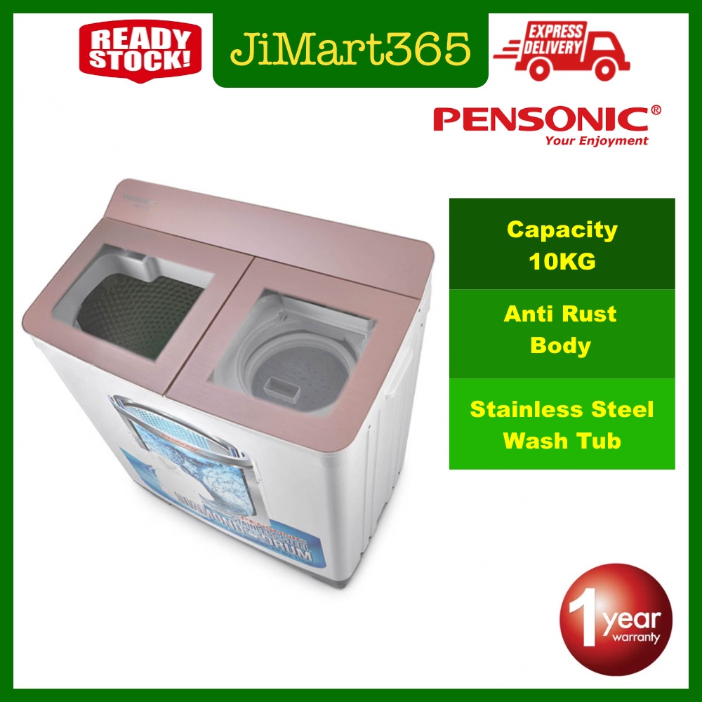 Pensonic 10KG Stainless Steel Wash & Spin Tub Semi Automatic PWS-1005G ...