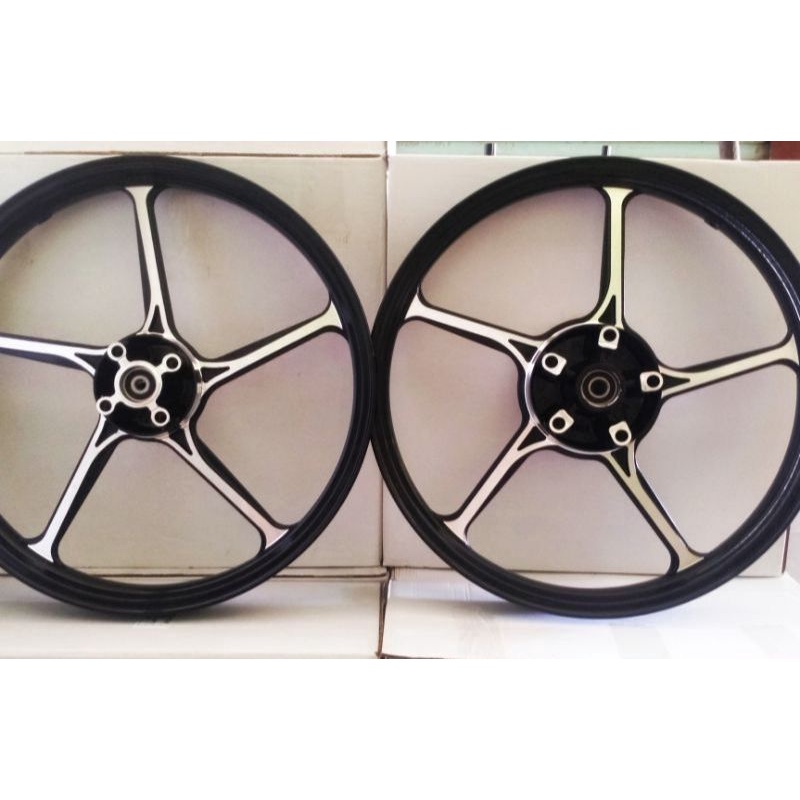 SPORT RIM FG511 511 YAMAHA LC135 4S Y15 Y15ZR Y16 WAVE100 EX5 DREAM WAVE125 BLACK / BLUE MUTAKIN ...
