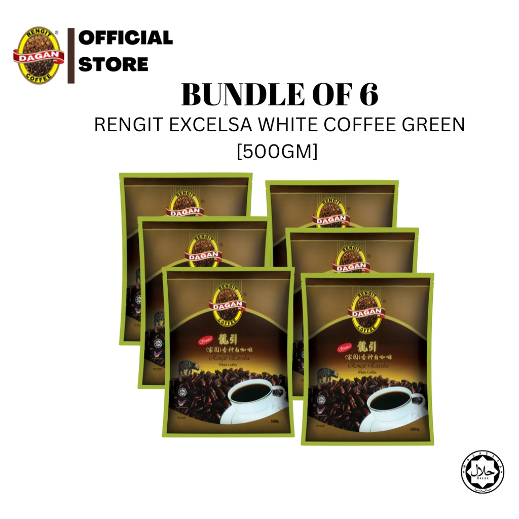 [BUNDLE OF 6] Rengit Excelsa White Coffee Green - 500g | Shopee Malaysia