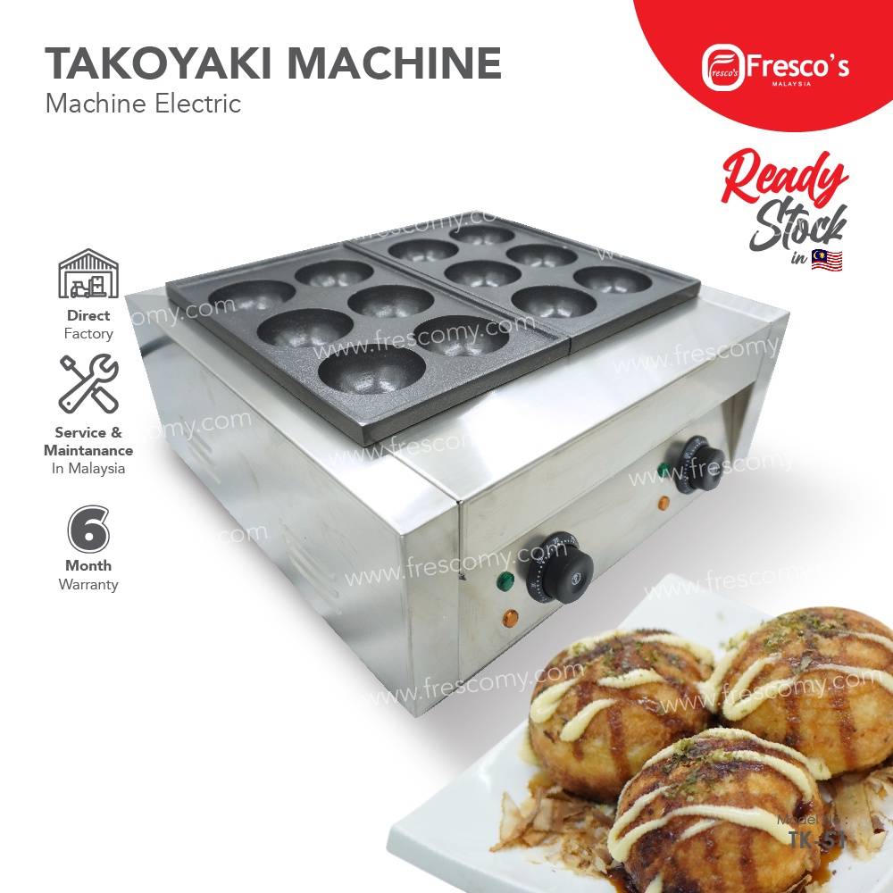 Fresco Takoyaki Bomb 2 Plate Machine Gas Takoyaki Besar Dapur Takoyaki ...