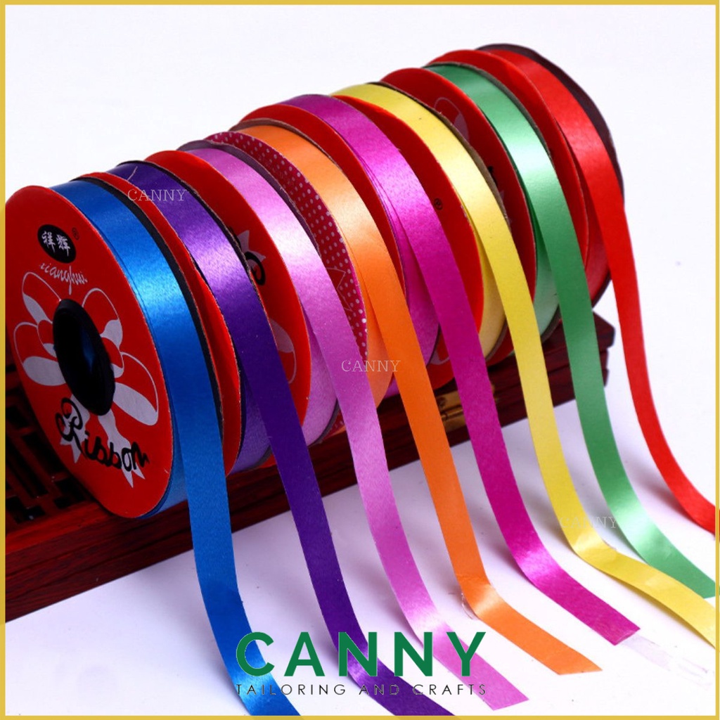 PVC RIBBON 18MM ASSORTED COLOUR / WRAPPING RIBBON GIFT PLAIN PVC RIBBON ...