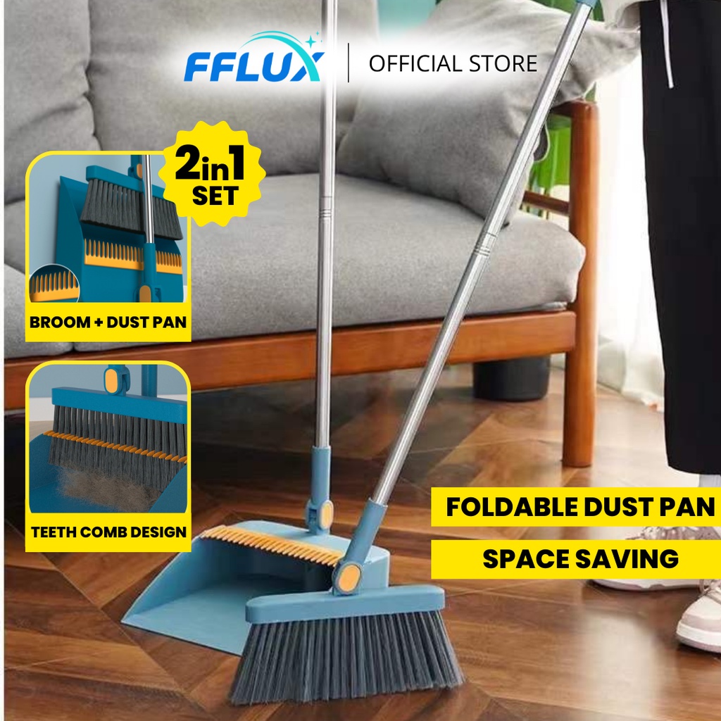 FFLUX 2022 New 2 IN 1 Foldable Broom And Dustpan Set Penyapu Dan ...