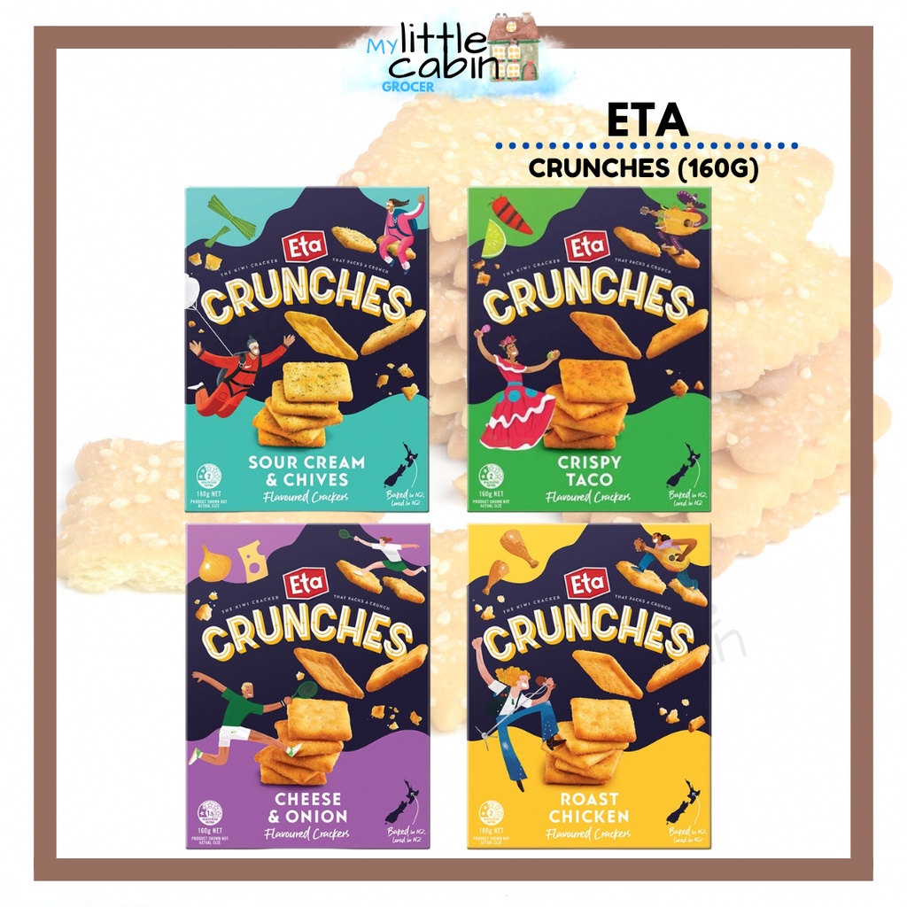 Snax eta Crunches Crispy Crackers (Sour Cream/Cheese Onion/Crispy Taco ...