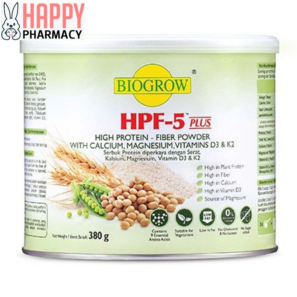 BIOGROW HPF-5 PLUS HIGH PROTEIN FIBRE POWDER 380G [EXP:10/23] HPF-5 HPF ...