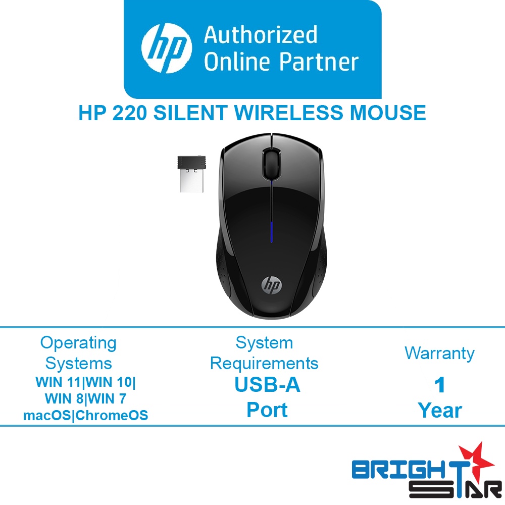 HP 220 Silent Wireless Mouse (391R4AA) | Shopee Malaysia