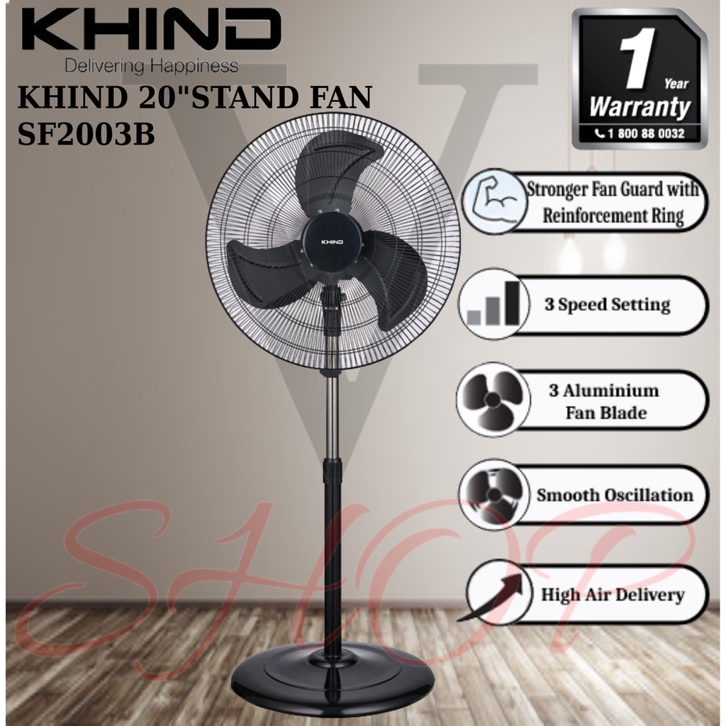 KHIND 20 INCH INDUSTRIAL STAND FAN SF2003B | Shopee Malaysia