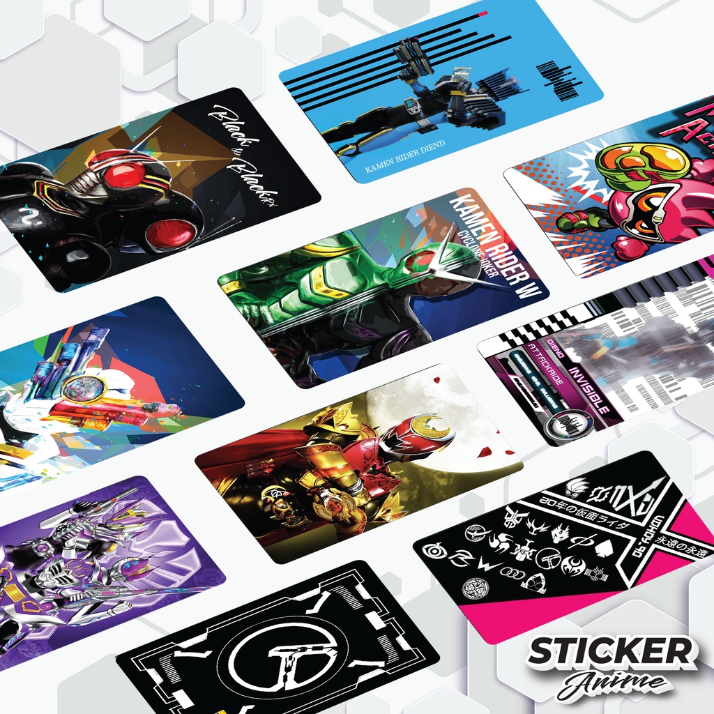 Sticker Anime Kamen Rider Stiker Card Cover Touch n Go Access MRT LRT ...
