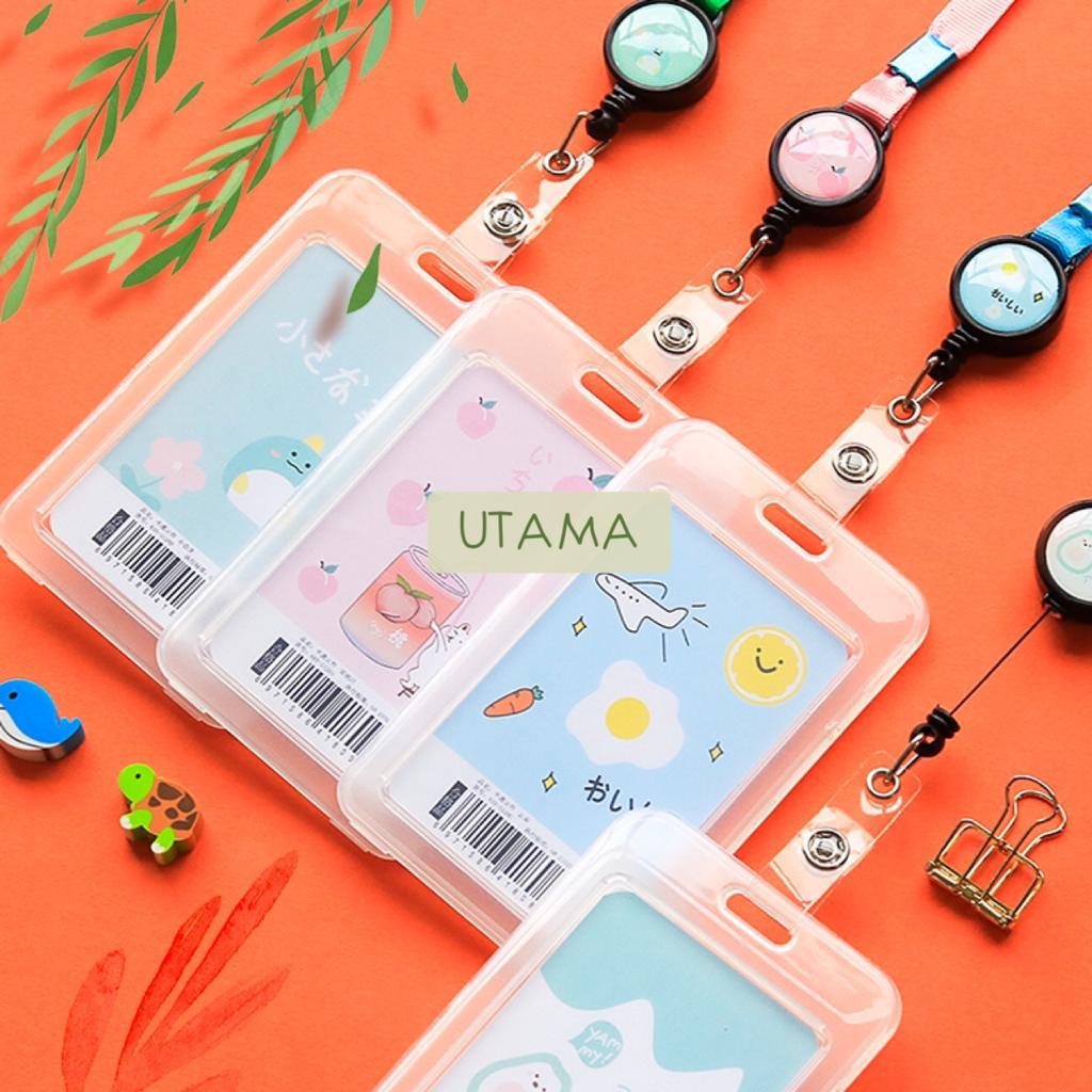 [[ READY STOCK IN MALAYSIA]] Retractable Cute Cartoon Card Holder with ...