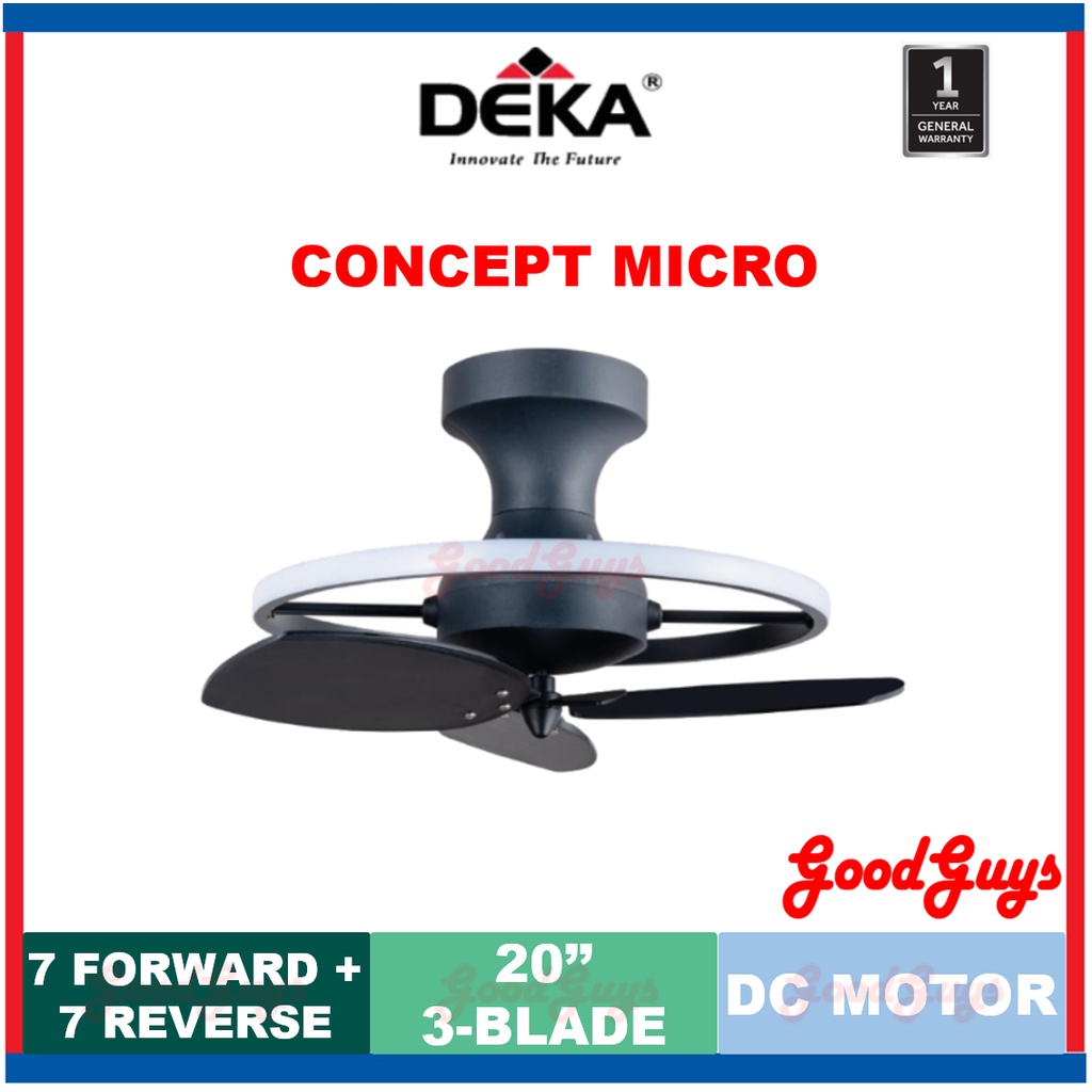 DEKA CONCEPT MICRO 20'' Ceiling Fan / Remote Control / DC Motor ...