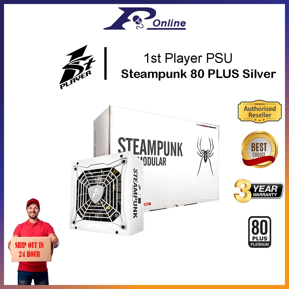 1st Player PSU Steampunk PS-650AX / PS-750AX ( Full Modular ) 3 Year Warranty | Shopee Malaysia