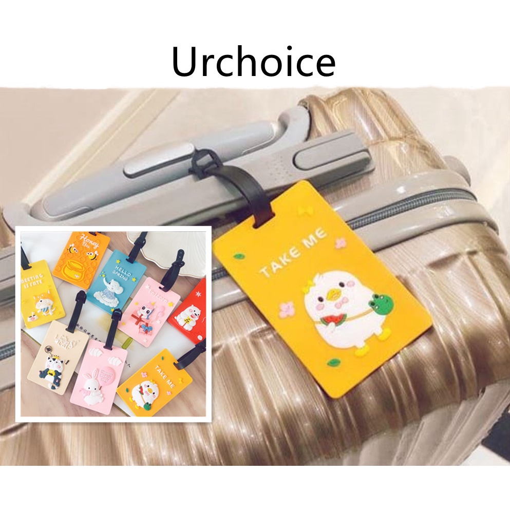 [READY STOCK] Travel Luggage Tag Soft Silicone Cute Cartoon Design ...