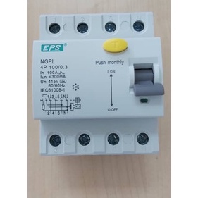 EPS 40A 63A 100A / 300mA 4Pole Residual Current Operated Circuit Breakers (RCCB/ELCB) | Shopee ...