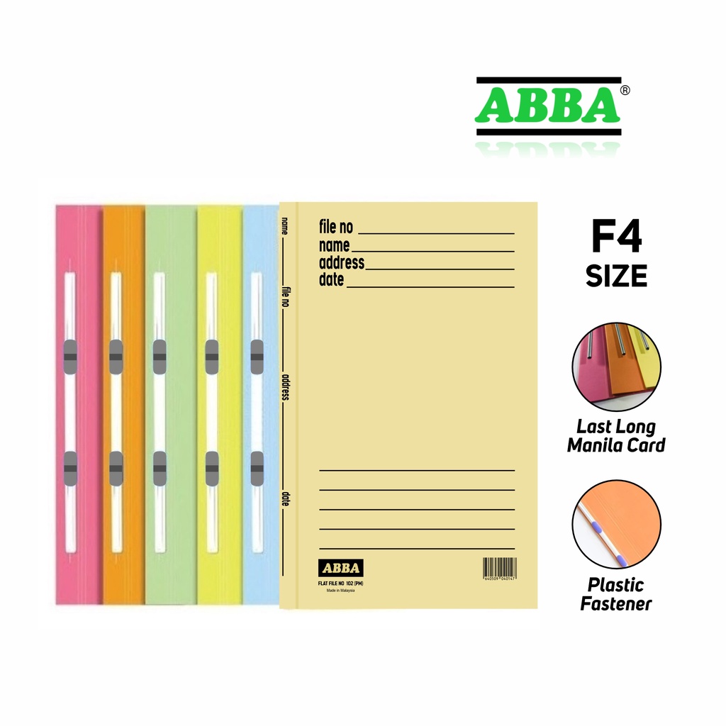 ABBA Plastic Fasterner File / Fail / F4 File / Fail (No.102) Thick ...
