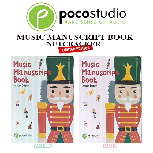 Poco Music Manuscript Book - Nutcracker Green / Nutcracker Pink ...