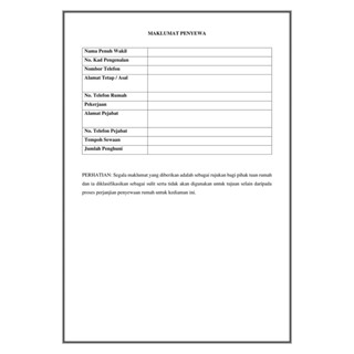 template perjanjian penyewaan rumah untuk kediaman perjanjian rumah ...