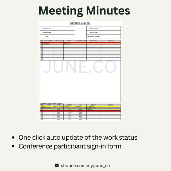 MEETING MINUTES MINIT MESYUARAT | Shopee Malaysia
