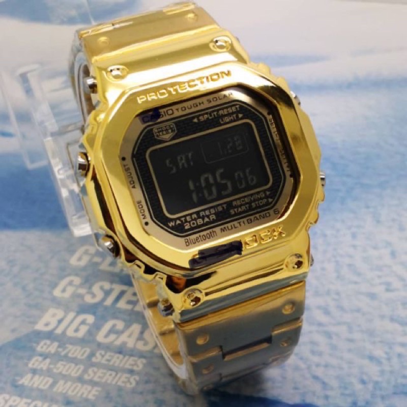Gshk Stainless Steel petak Gold jam tangan lelaki free box gshk, murah ...