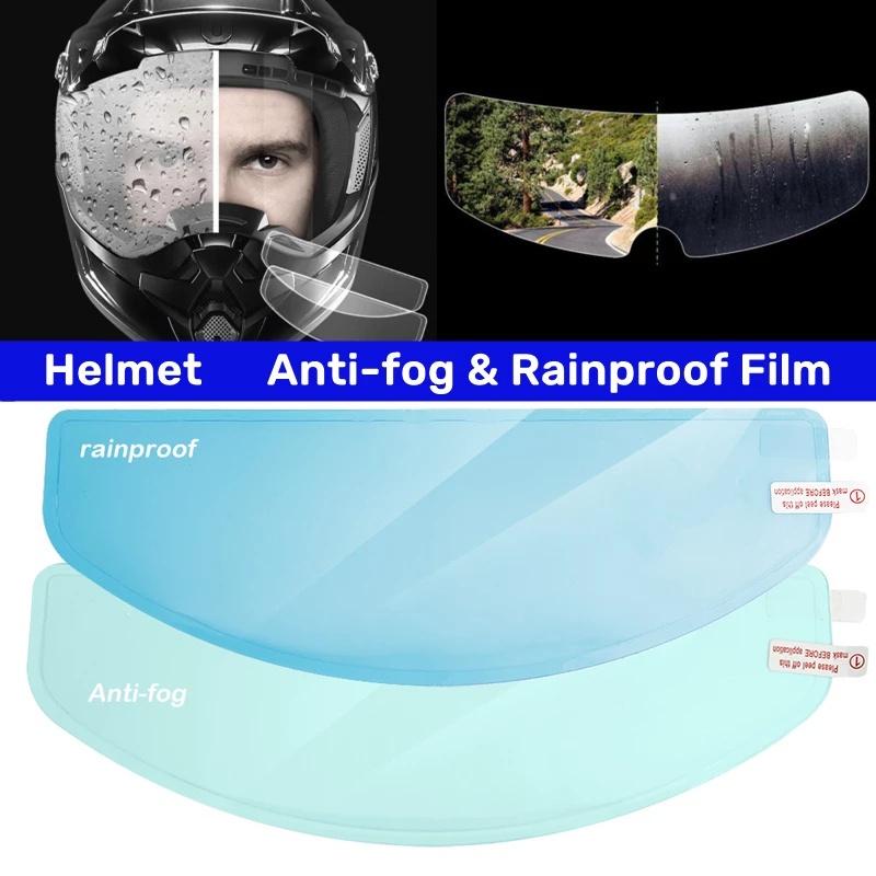 Universal Motorcycle Helmet Optional Clear Rainproof Film Anti Rain ...