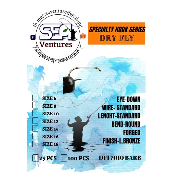 DRY FLY HOOK SERIES BARBED HOOKS FOR FLY FISHING AND FLY TYING | Shopee ...