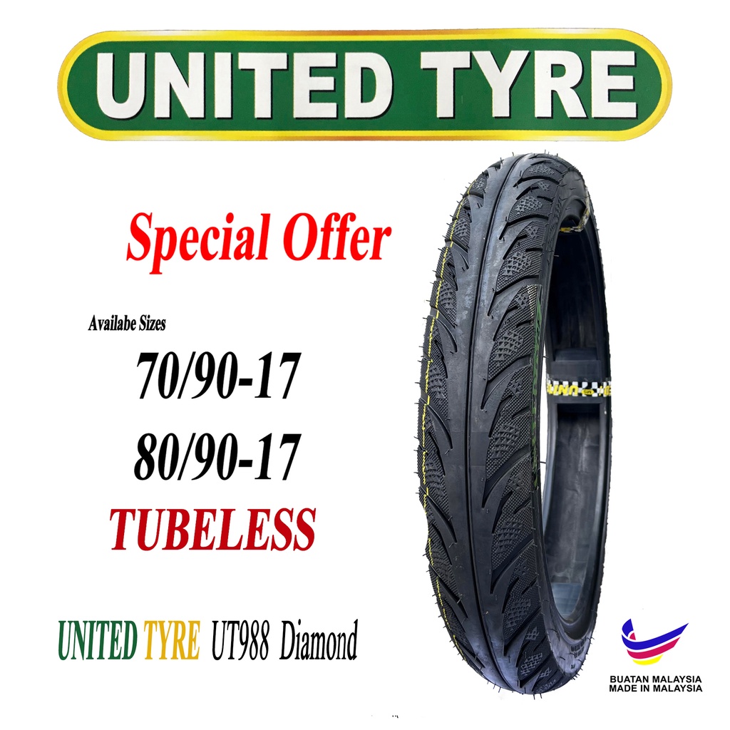 Promotion Tayar Paling Murah 70/90-17 / 80/90-17 Tayar Motor Tubeless ...