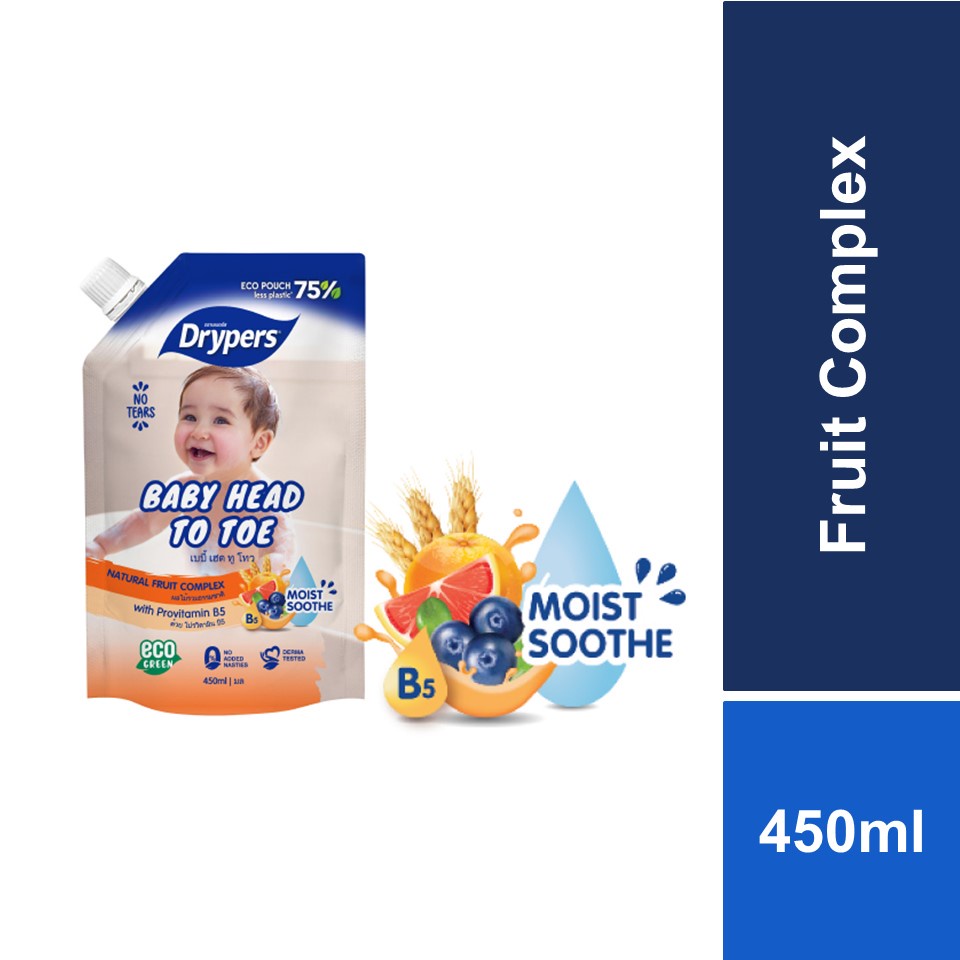 Drypers Baby Head to Toe 450ml - Fruit | Shopee Malaysia