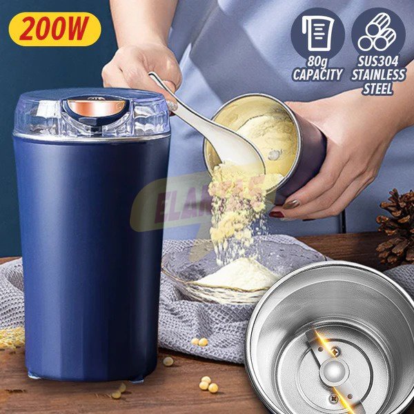 Elantas 200W Fine Dry Powder Electric Grinder / Mesin Pengisar Makanan ...
