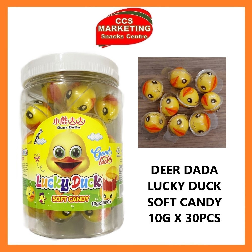CCS Deer Da Da Lucky Duck Soft Candy Original 1 Jar ( 10g x 30pcs ...