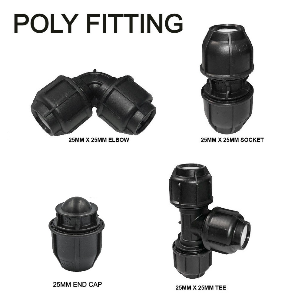POLY FITTING: SOCKET ELBOW TEE END CAP 20/25/32mm [SJ MALL] | Shopee ...