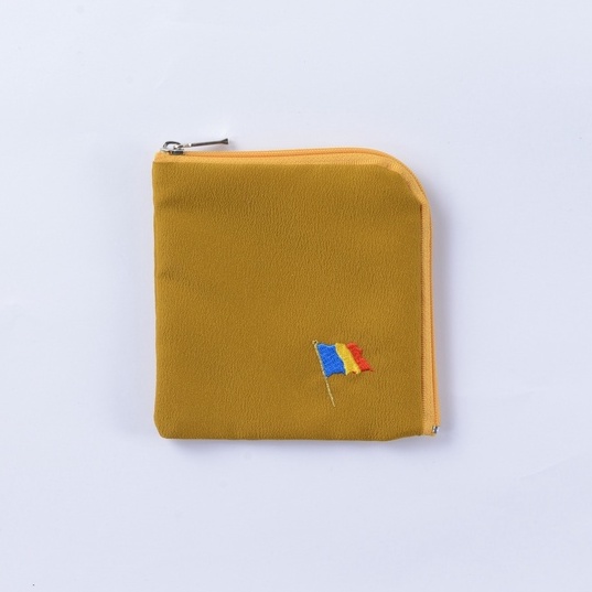 SGI Soka Gakkai prayer beads yellow Pouch three color logo Direct from ...