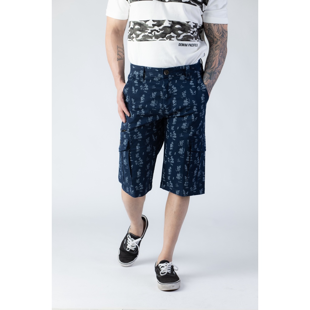 Dapper Men | Slim Fit Cargo Short Pants Dark Blue - CS3 - HP10651S ...