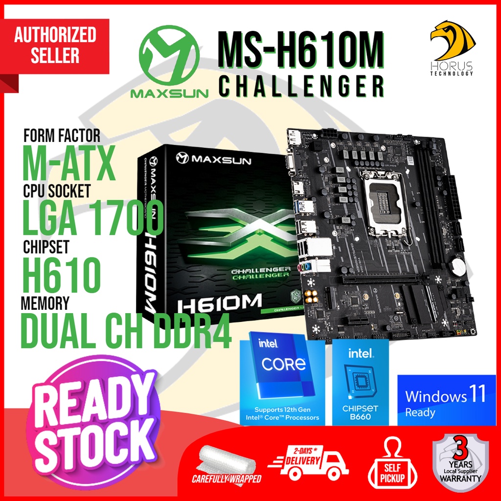 MAXSUN MS-H610M Challenger Motherboard | Shopee Malaysia